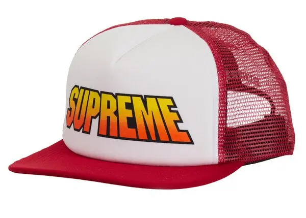 Supreme Gradient Mesh Back 5-panel Cap - Red