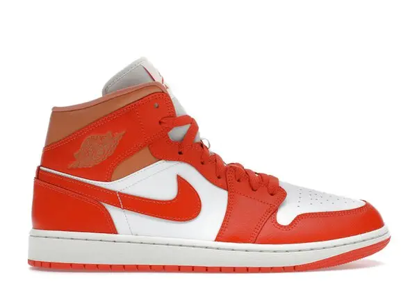 JORDAN 1 Mid Sneakers - Summit White/amber Brown/cosmic Clay