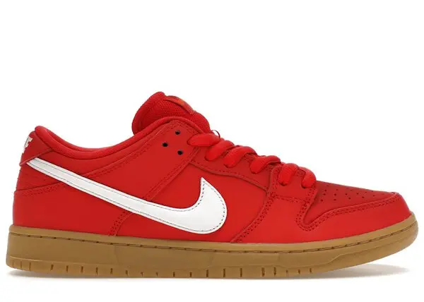 Nike Dunk Low Gum Sneakers - University Red/white/gum Light Brown