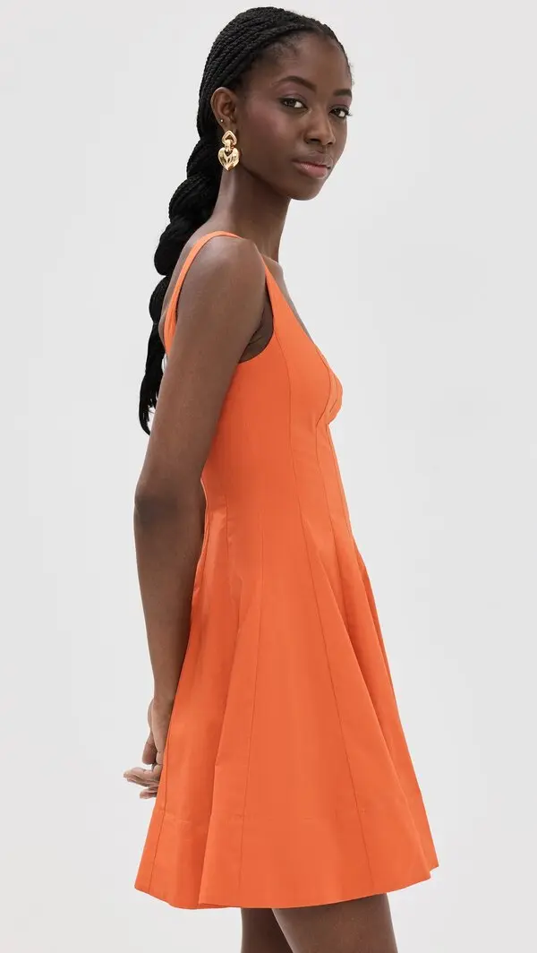 staud wells a line dress Milk It Sheer Asymmetrical Floral Dress main image 1