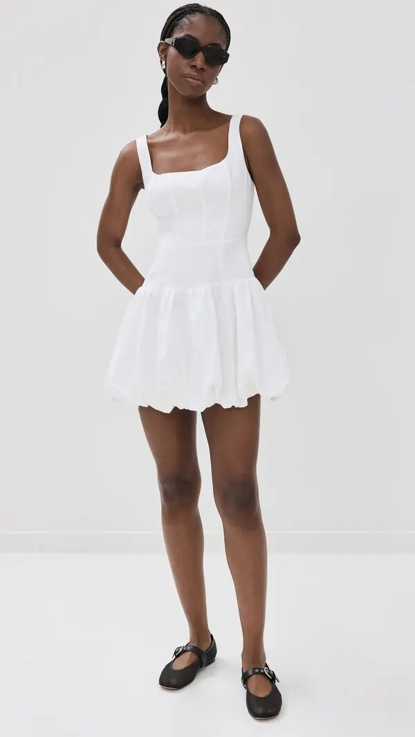 Reformation Delia Linen Dress In White - 70% Off | Editorialist