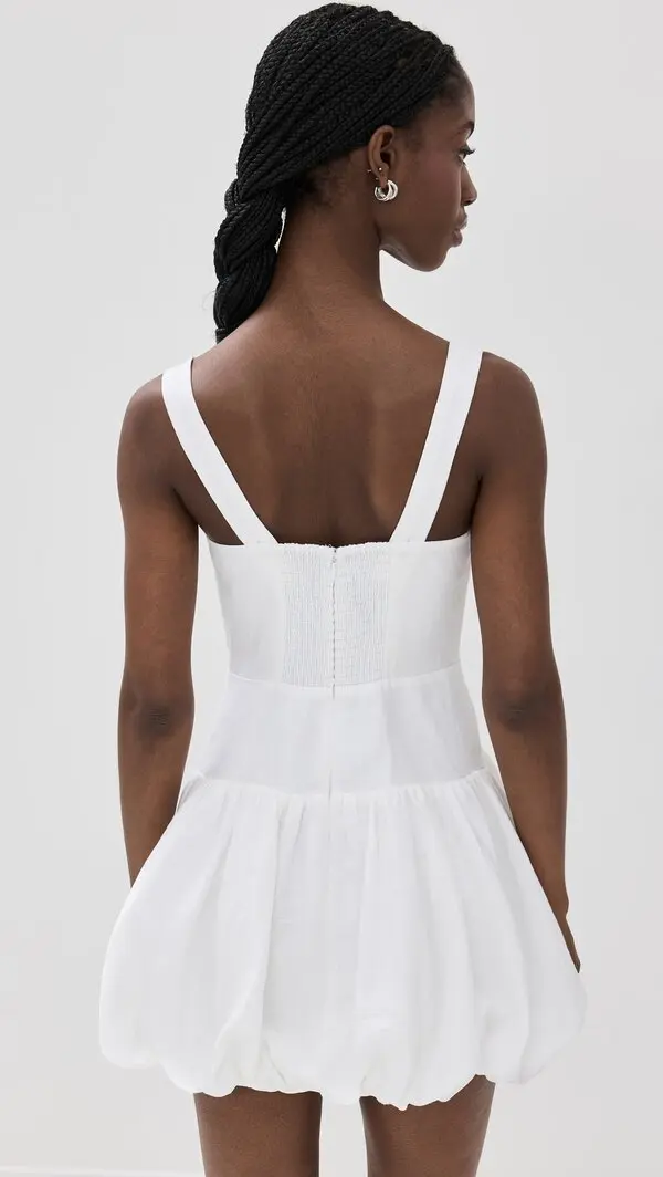 Reformation Delia Linen Dress In White - 70% Off | Editorialist