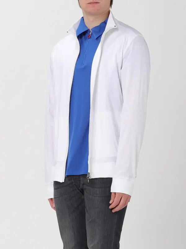 Kiton Zip-up Sweatshirt - White