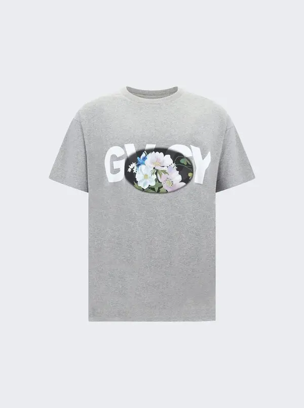Givenchy Boxy Short Sleeve Tee - Light Grey Mãlange