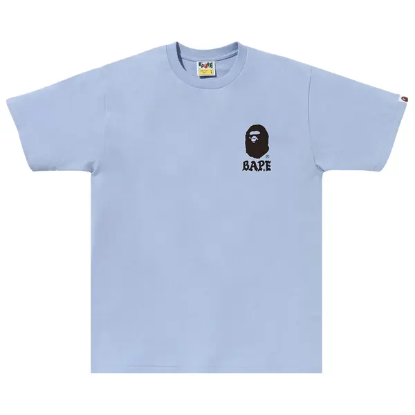 A BATHING APE Japan Culture Lettered Tee /sax - Blue