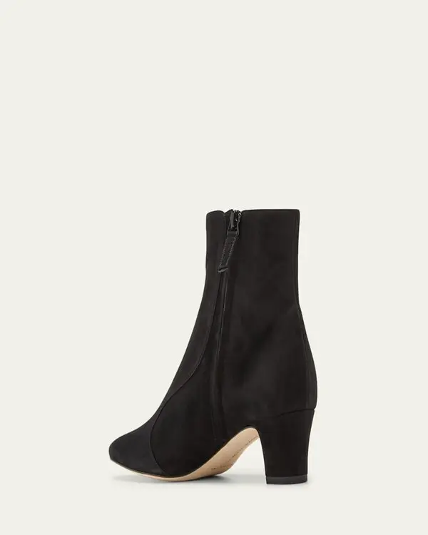 Manolo Blahnik Myconia Ankle Booties - Black