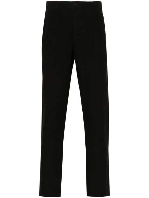 Transit Linen Tapered-leg Trousers - Black