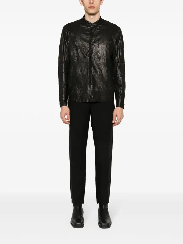 Transit Linen Tapered-leg Trousers - Black
