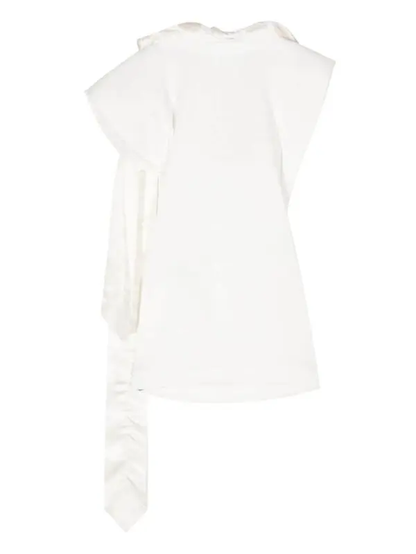Toga Scarf-detail Ruffle-trim Blouse