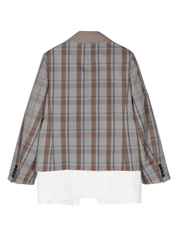 Toga Panelled Checked Blazer