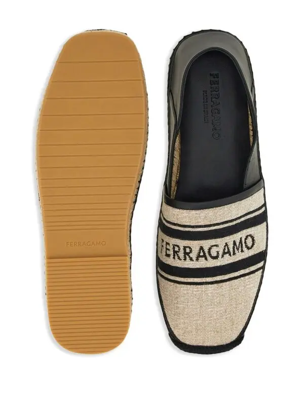 FERRAGAMO Logo-jacquard Canvas Espadrilles