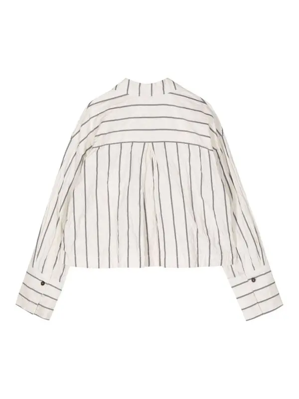 FORME D'EXPRESSION Striped Shirt Jacket