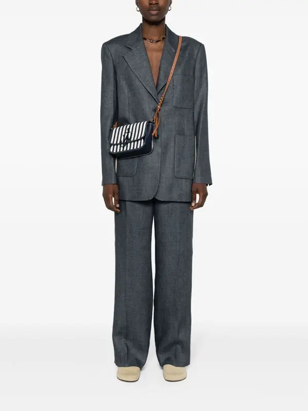 Palm Angels Single-breasted Linen Blazer