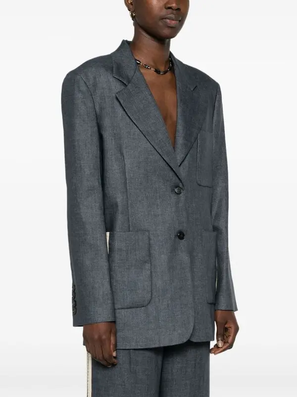 Palm Angels Single-breasted Linen Blazer