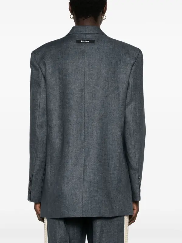 Palm Angels Single-breasted Linen Blazer