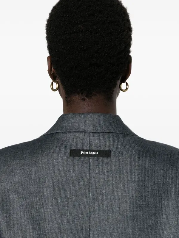 Palm Angels Single-breasted Linen Blazer