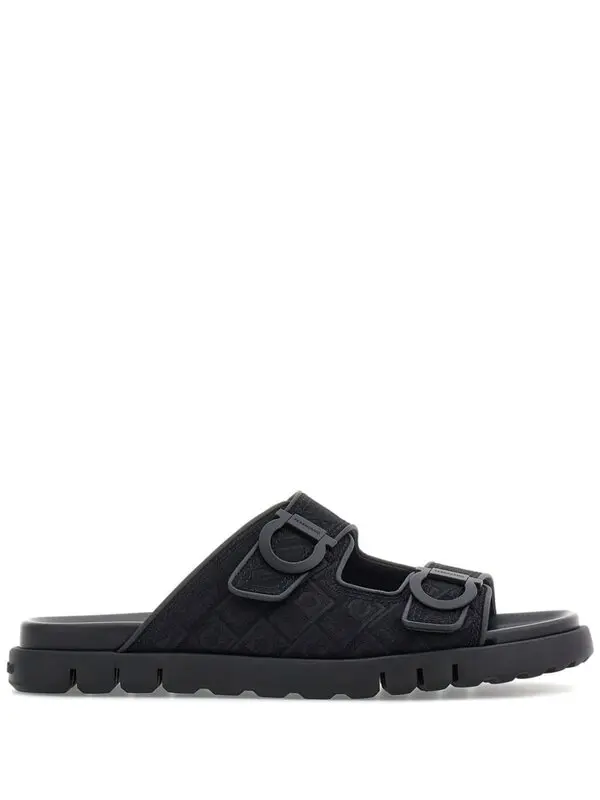 FERRAGAMO Gancini Jacquard Sandals