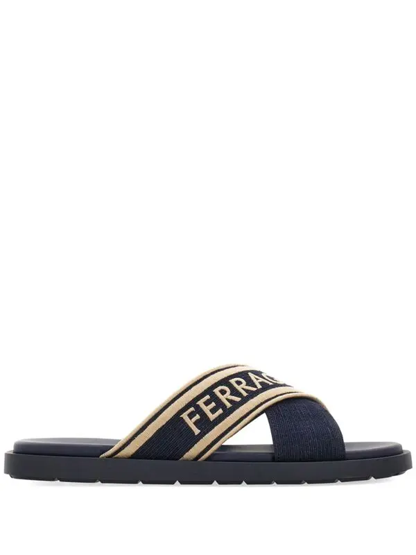 FERRAGAMO Crossover-strap Sandals - Blue