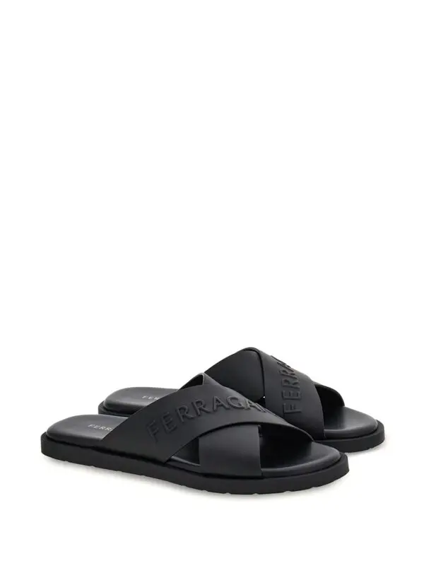 FERRAGAMO Crossover-strap Leather Sandals