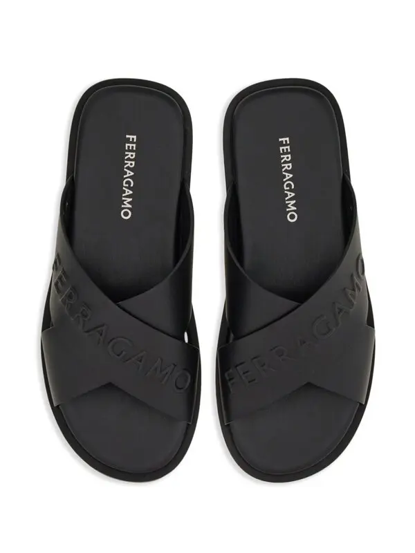 FERRAGAMO Crossover-strap Leather Sandals