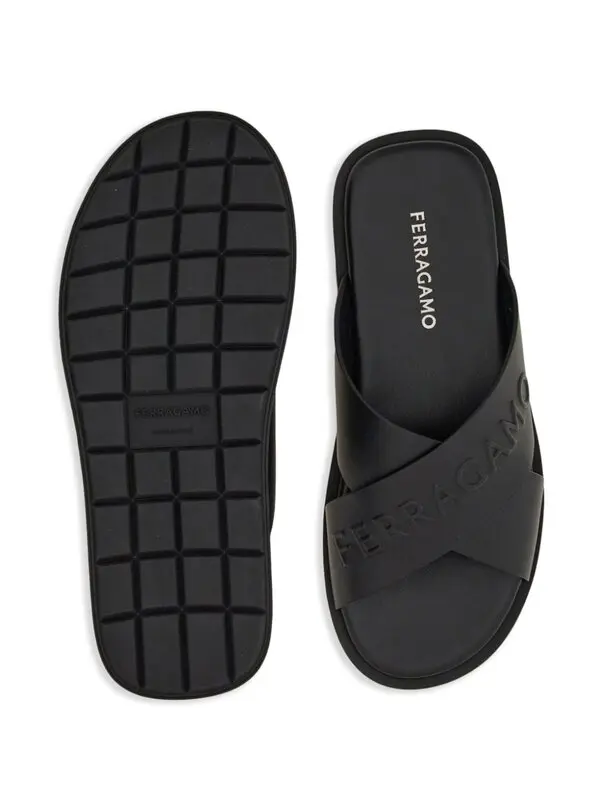 FERRAGAMO Crossover-strap Leather Sandals