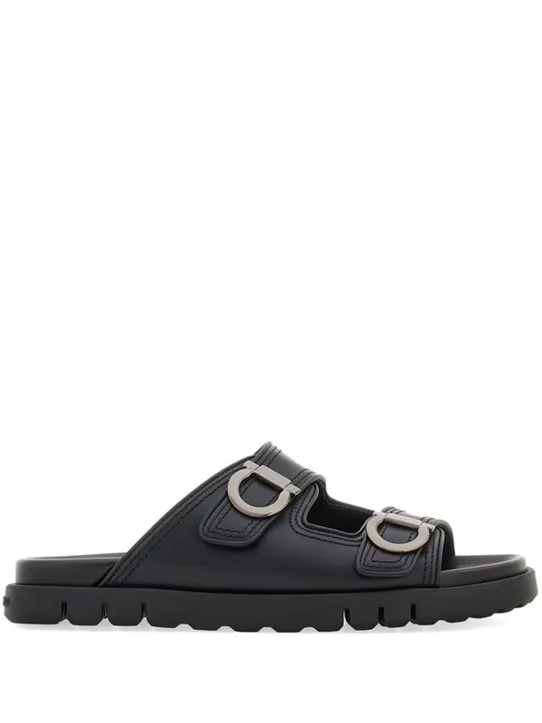 FERRAGAMO Gancini Leather Sandals