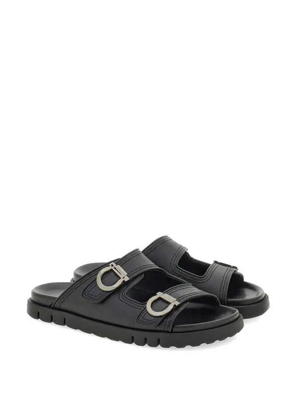 FERRAGAMO Gancini Leather Sandals