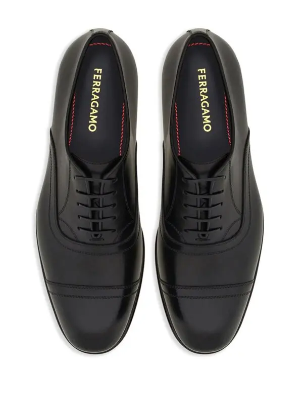 FERRAGAMO Toecapped Leather Oxford Shoes