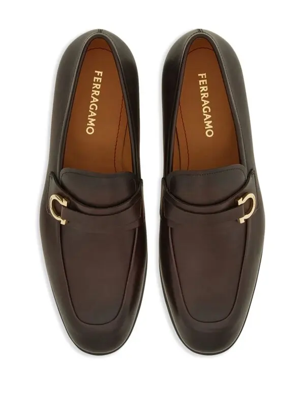 FERRAGAMO Gancini Leather Loafers