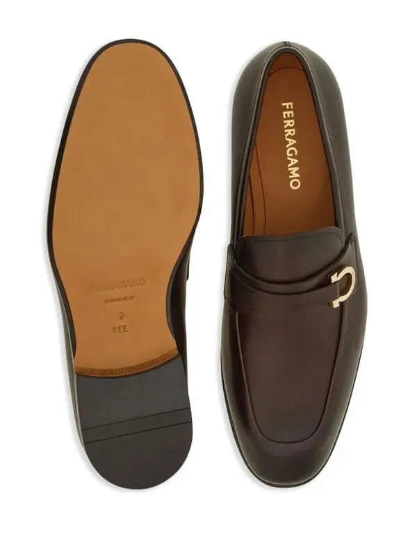 FERRAGAMO Gancini Leather Loafers