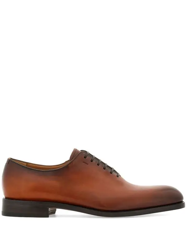 FERRAGAMO Tramezza Plain Toe Oxford Shoes