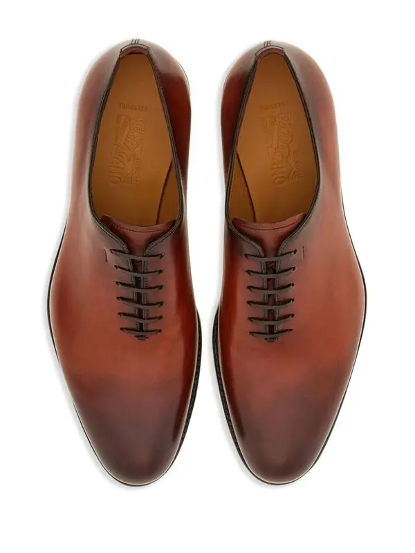 FERRAGAMO Tramezza Plain Toe Oxford Shoes