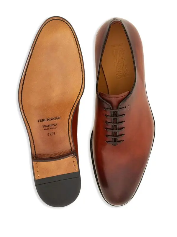 FERRAGAMO Tramezza Plain Toe Oxford Shoes