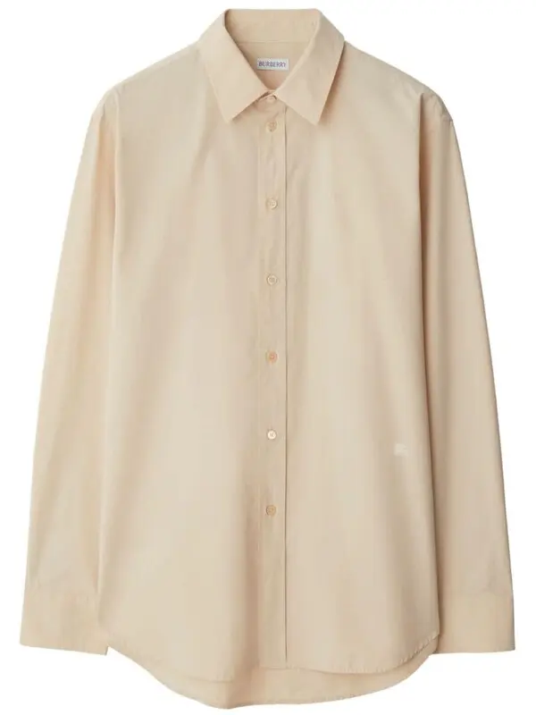 Burberry Edk-embroidered Cotton Shirt