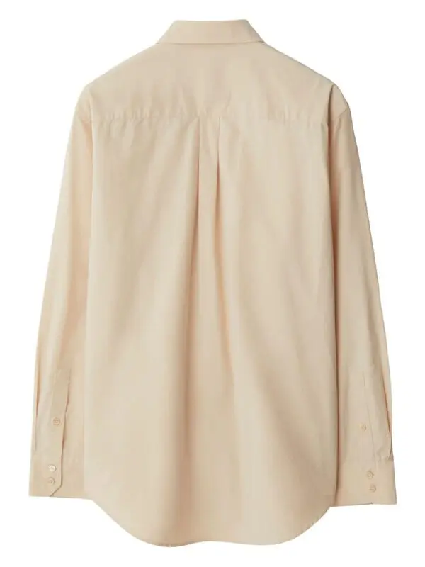 Burberry Edk-embroidered Cotton Shirt