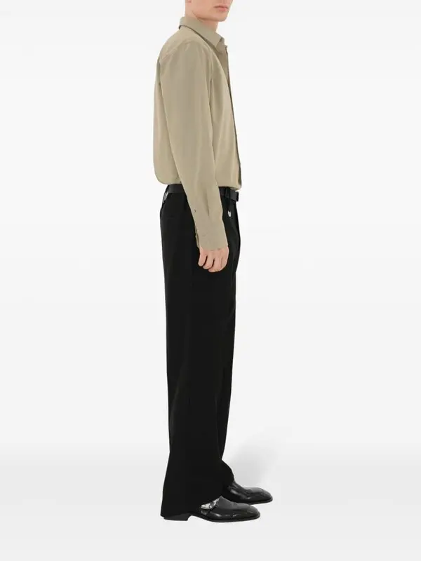 Burberry Edk-embroidered Cotton Shirt - Neutrals