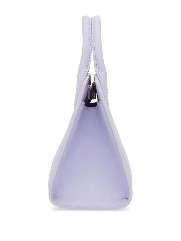 Ferragamo Studio Box Leather Tote Bag In Purple - 40% Off