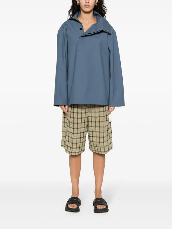 JIL SANDER Logo-embroidered Cotton Blouse