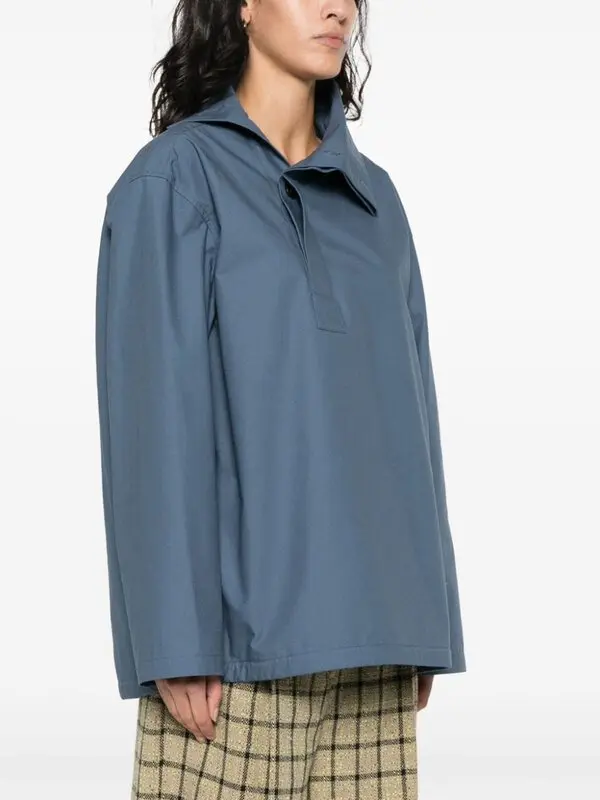 JIL SANDER Logo-embroidered Cotton Blouse