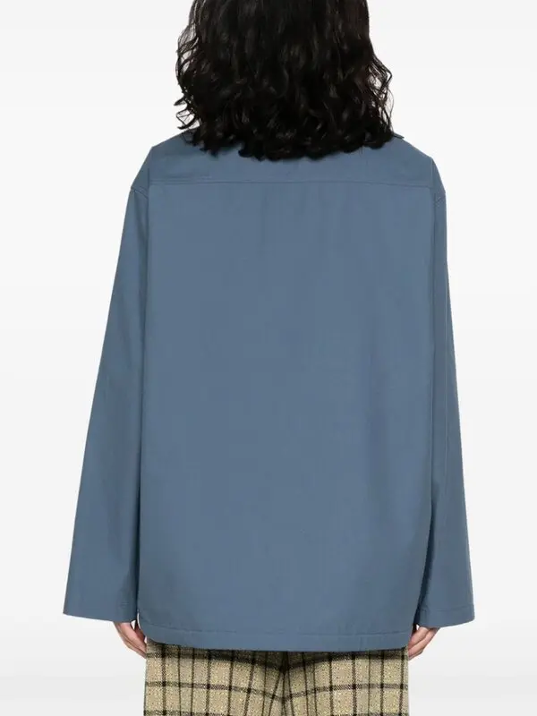 JIL SANDER Logo-embroidered Cotton Blouse
