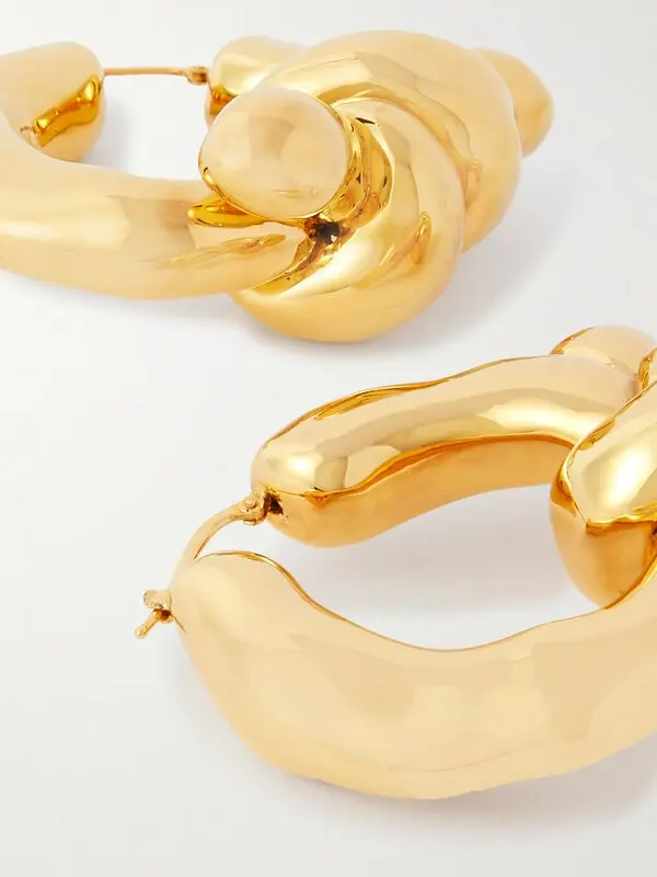 JIL SANDER Tone Hoop Earrings