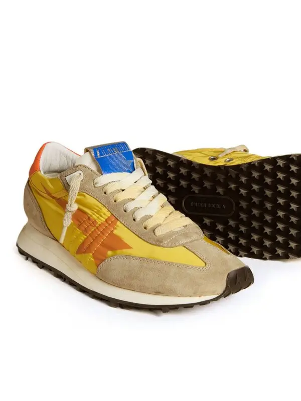 GOLDEN GOOSE Marathon Nylon Upper Sneakers With Orange Star