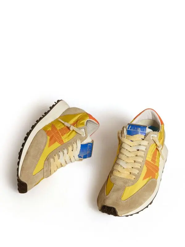 GOLDEN GOOSE Marathon Nylon Upper Sneakers With Orange Star