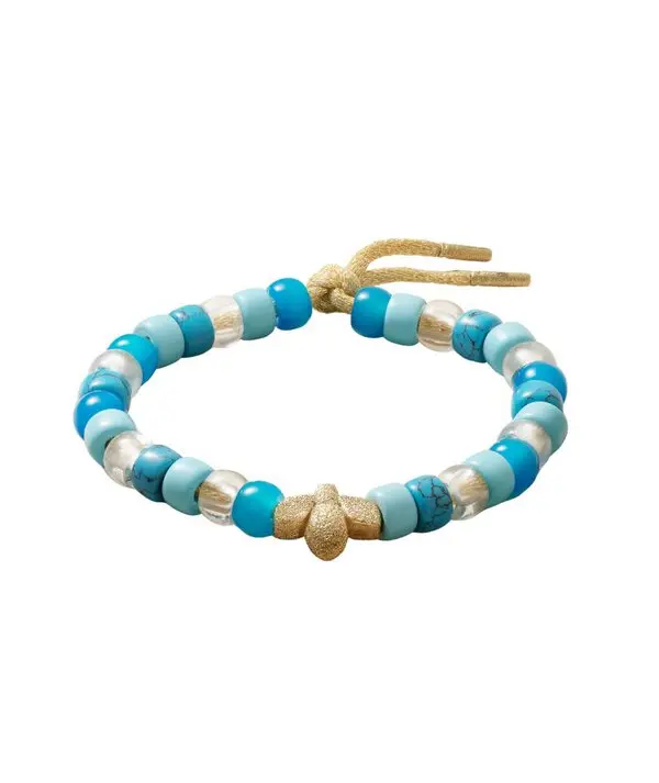 Carolina Bucci Forte Beads + Abe 18-karat And Lurex Beaded Bracelet - Gold