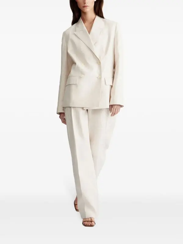 12 STOREEZ Pressed-crease Linen Trousers