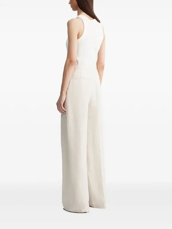 12 STOREEZ Pressed-crease Linen Trousers