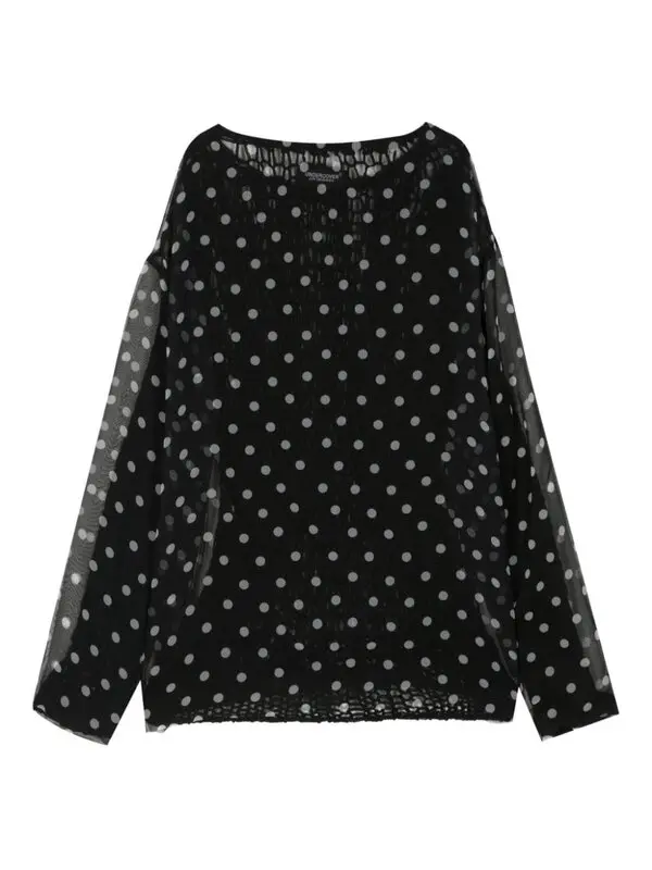 Undercover Polka-dot Layered Blouse