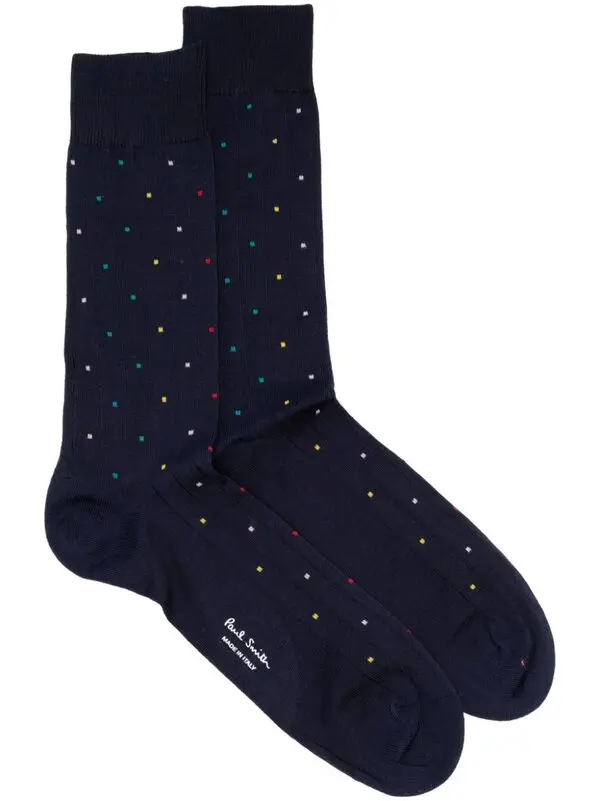 Paul Smith Polka-dot Ankle Socks - Blue