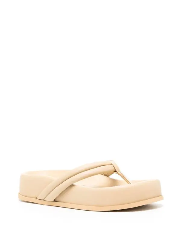 GIABORGHINI Frederique 40mm Leather Sandals - Neutrals