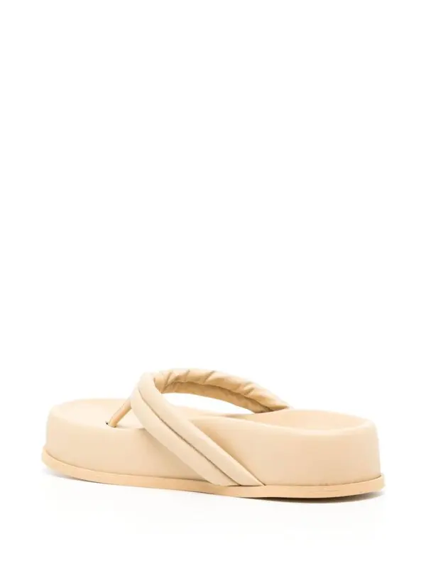 GIABORGHINI Frederique 40mm Leather Sandals - Neutrals